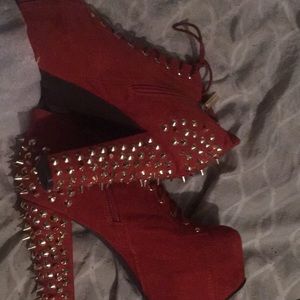 Shoes | Women Burnt Orange Booties Heels | Poshmark